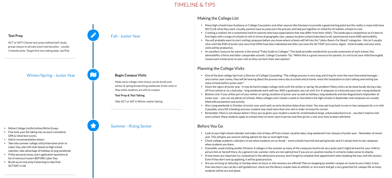 College Trips and Tips